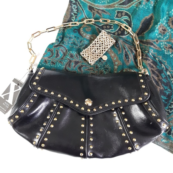 Maxx New York | Bags | Nwt New Maxx New York Studded Leather Shoulder ...
